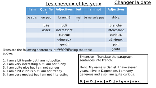 Studio 1 - Module 1 - French | Teaching Resources