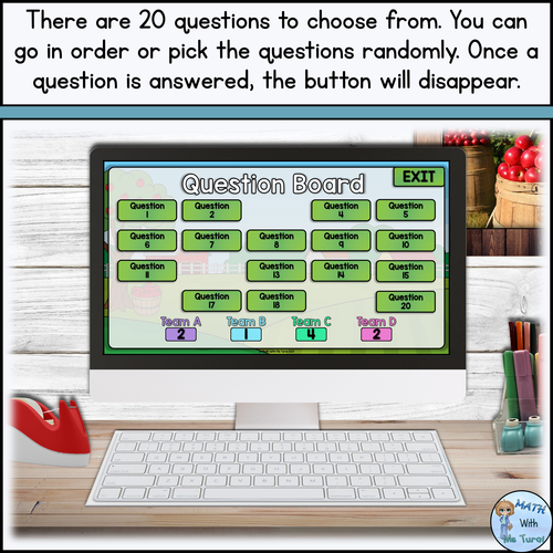 Fall Adding 3 Multiples of 10 | Game for PowerPoint™ | Teaching Resources