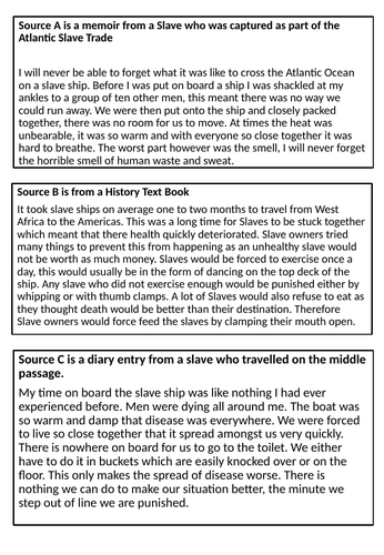 Atlantic Slave Trade: Lesson 4 - The Middle Passage | Teaching Resources