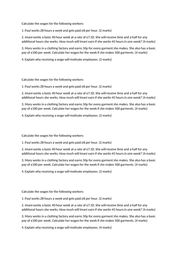 Financial Methods Of Motivation (Lesson 9) - GCSE Business | Teaching ...