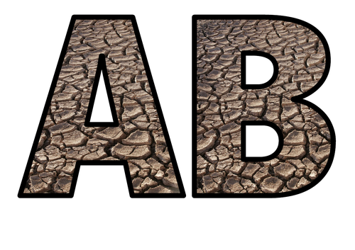 NEW Natural Disasters DROUGHTS - DISPLAY Lettering Whole Alphabet ...