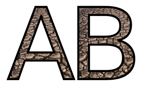 NEW Natural Disasters DROUGHTS - DISPLAY Lettering Whole Alphabet ...