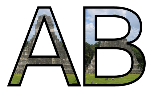 NEW Mayans Civilization History DISPLAY Lettering Whole Alphabet ...