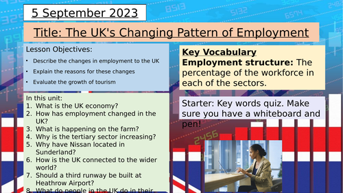 2. Changing employment in the UK (KS3) | Teaching Resources