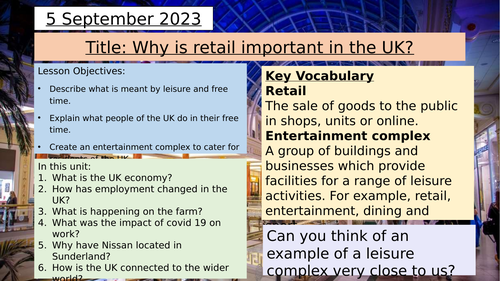 7+8. Retail in the UK (KS3) | Teaching Resources