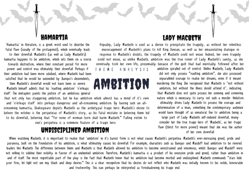 MACBETH REVISION PACK- Essay Plans, A Quote Bank , Character Profiles ...