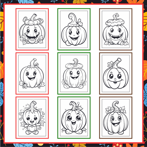 Fall Pumpkin Coloring Pages | Autumn Coloring Sheets | back to school ...