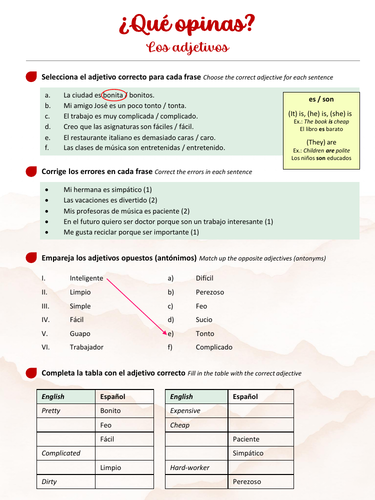 GCSE Spanish practice: OPINIONS | Teaching Resources