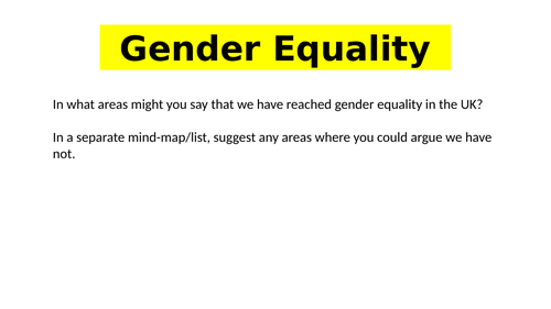 Gender Equality full PSHE lesson/assembly | Teaching Resources