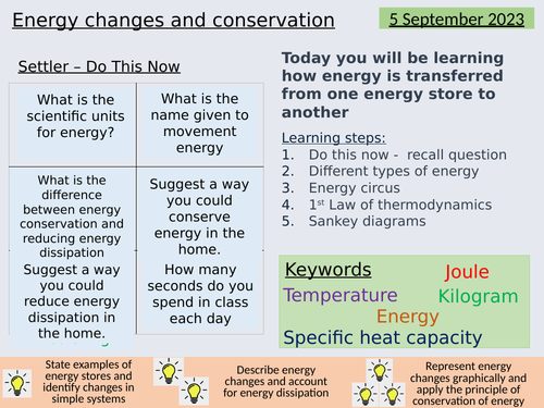Changes in energy stores | Teaching Resources