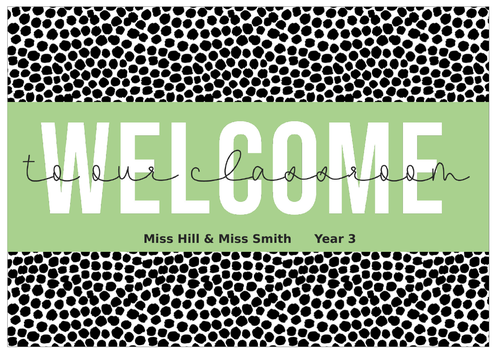 Welcome to our classroom Editable sign | Teaching Resources