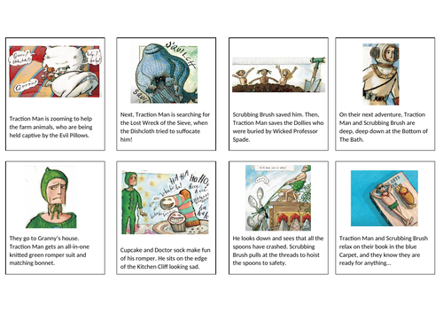 Traction Man Story Sequencing | Teaching Resources