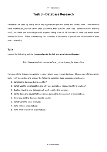 iGCSE Computer Science - Unit 9 Databases | Teaching Resources iGCSE Computer Science - Unit 9 Databases | Teaching Resources