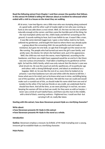 DR JEKYLL & MR HYDE REVISION PACK- Essay Plans, A Quote Bank ...