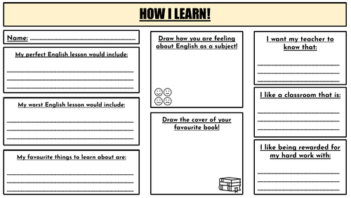 How I Learn - All About Me Worksheet | Teaching Resources