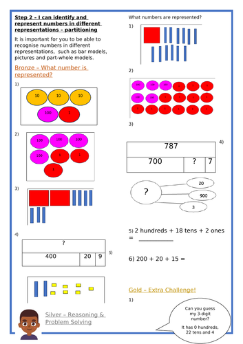 Year 3 Maths - Partitioning 3-digit numbers in different ...