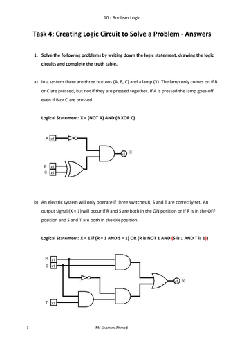 iGCSE Computer Science - Unit 10 Boolean Logic | Teaching Resources iGCSE Computer Science - Unit 10 Boolean Logic | Teaching Resources