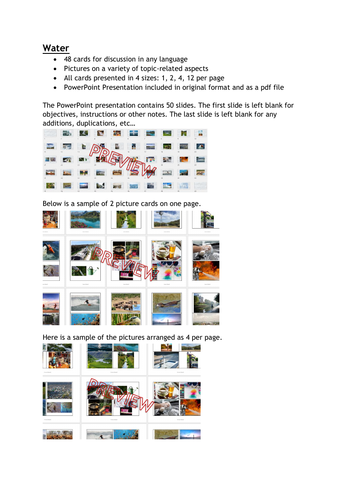 Water Pictures for Discussion | Teaching Resources