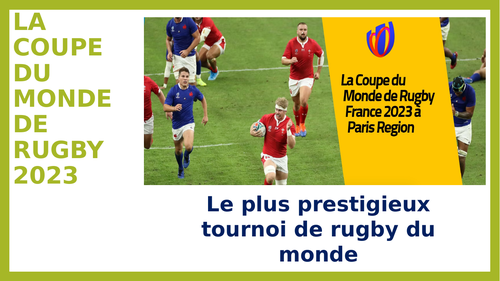 French Rugby World Cup 2023 Powerpoint La Coupe du Monde 2023 ...