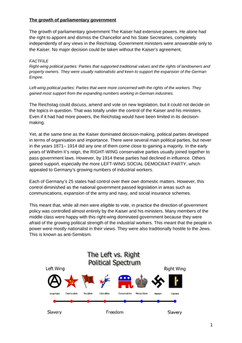 Paper 1 Section A: Germany 1890 - 1945 Part one: Germany and the growth ...
