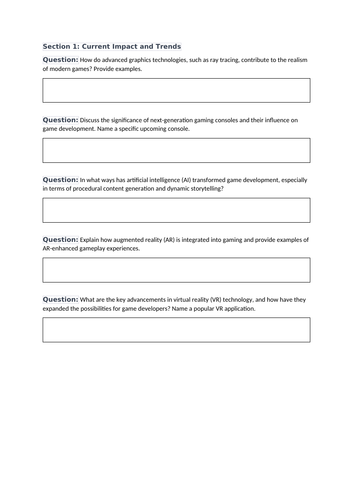 IT/Computing BTEC Level 3 - Unit 8 - Computer Games Development ...