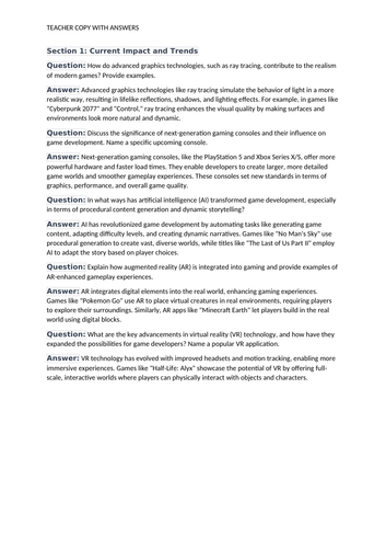 IT/Computing BTEC Level 3 - Unit 8 - Computer Games Development (Learning Aim A) | Teaching ...