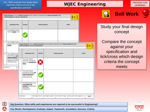 2023-24 NEW SPEC WJEC LEVEL 1/2 ENGINEERING UNIT 2 | Teaching Resources