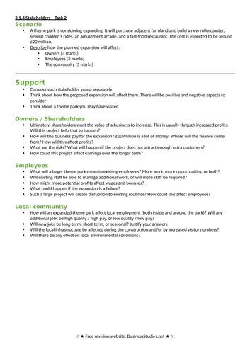 AQA GCSE Business Studies 3.1 Business in the Real Word SoW | Teaching ...