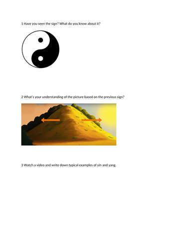 Yin and Yang(Chinese Culture-Mandarin ) | Teaching Resources