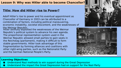 International GCSE (Edexcel) Development of Dictatorship: Germany 1918 ...