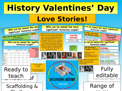 History Valentines Love Stories | Teaching Resources