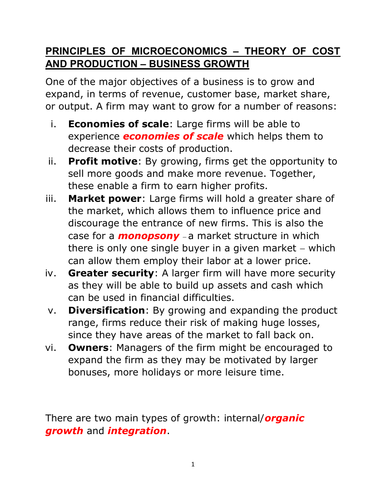 26. Business Growth | Teaching Resources