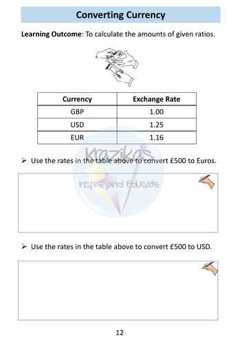 Ratio Workbook - Level 1 Maths Functional Skills | Teaching Resources