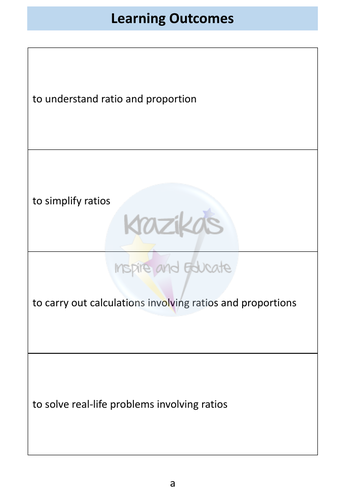 Ratio Workbook - Level 1 Maths Functional Skills | Teaching Resources