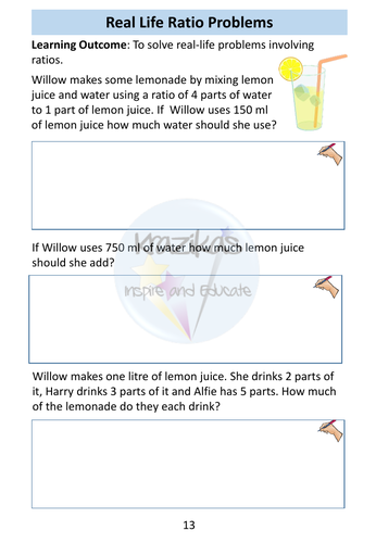 Ratio Workbook - Level 1 Maths Functional Skills | Teaching Resources