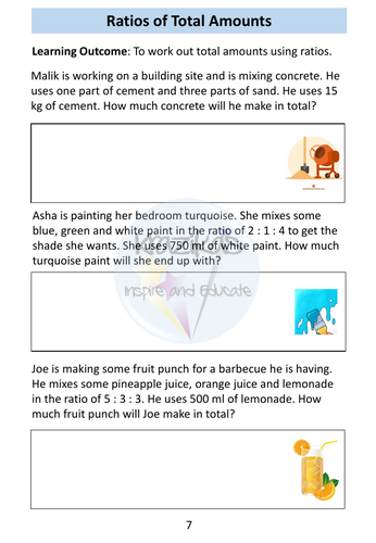 Ratio Workbook - Level 1 Maths Functional Skills | Teaching Resources