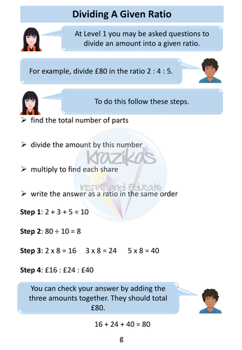 Ratio Workbook - Level 1 Maths Functional Skills | Teaching Resources
