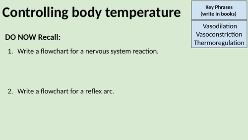 AQA GCSE Biology B5 Thermoregulation | Teaching Resources