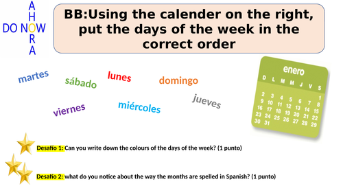 The days of the week and the months of the year | Teaching Resources