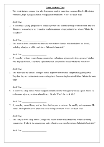 Roald Dahl Story Day 2023 | Teaching Resources