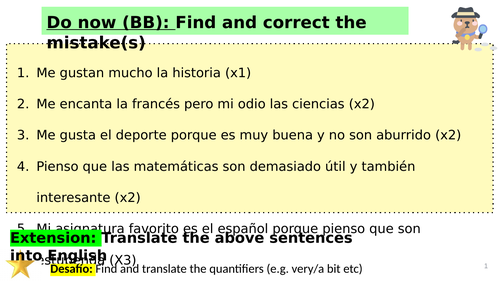 Aprender cómo decir la hora, entender el horario del colegio y repasar ...
