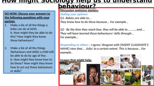GCSE Sociology - How might sociologists explain behavior? | Teaching Resources