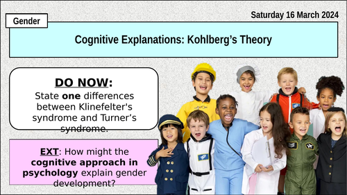 COGNITIVE EXPLANATIONS FOR GENDER DEVELOPMENT: KOHLBERG'S THEORY [A ...