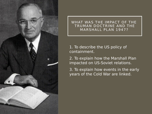 The Truman Doctrine and Marshall Plan | Teaching Resources