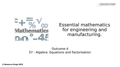Engineering Maths - Algebra: Equations and Factorisation | Teaching ... Engineering Maths - Algebra: Equations and Factorisation | Teaching ...