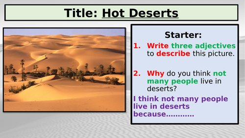 KS3: Exploring Your World: L9: Hot Deserts - What & Where? | Teaching ...