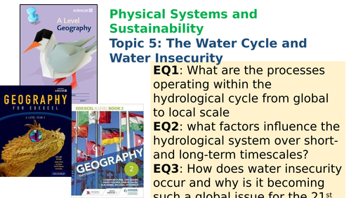 Edexcel A Level Geography Water EQ1 Lessons & Resources | Teaching ...