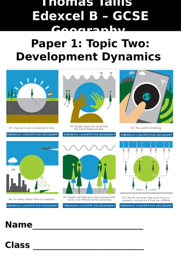 Edexcel B GCSE Geography Development Dynamics Homework Booklet ...