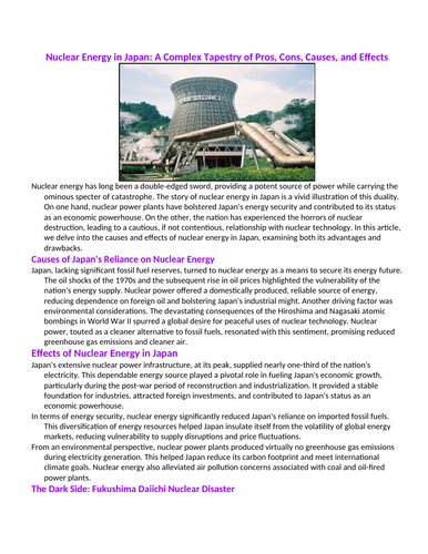 Nuclear Energy | Teaching Resources