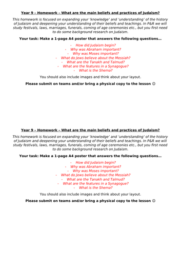 Judaism: Complete Unit (RE/RS) | Teaching Resources